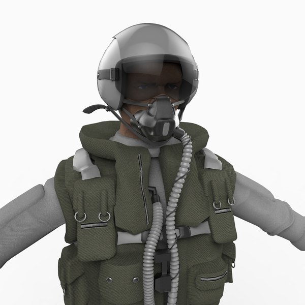 combat fighter pilot 3d model