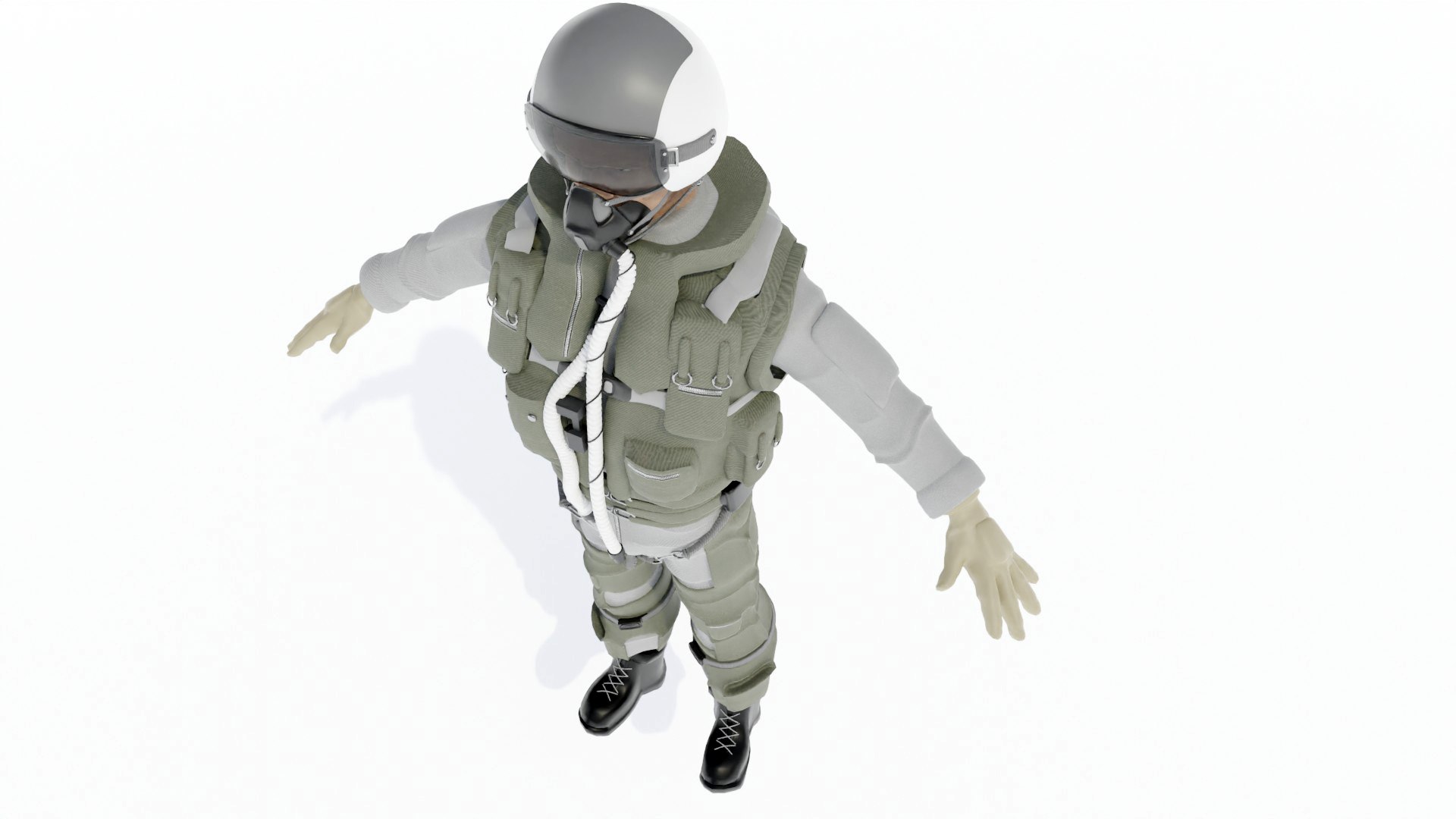 Combat Fighter Pilot 3d Model