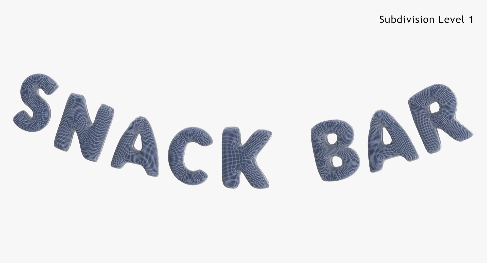 Foil Baloon Words Snack Bar Silver(1) 3D Model - TurboSquid 1746553