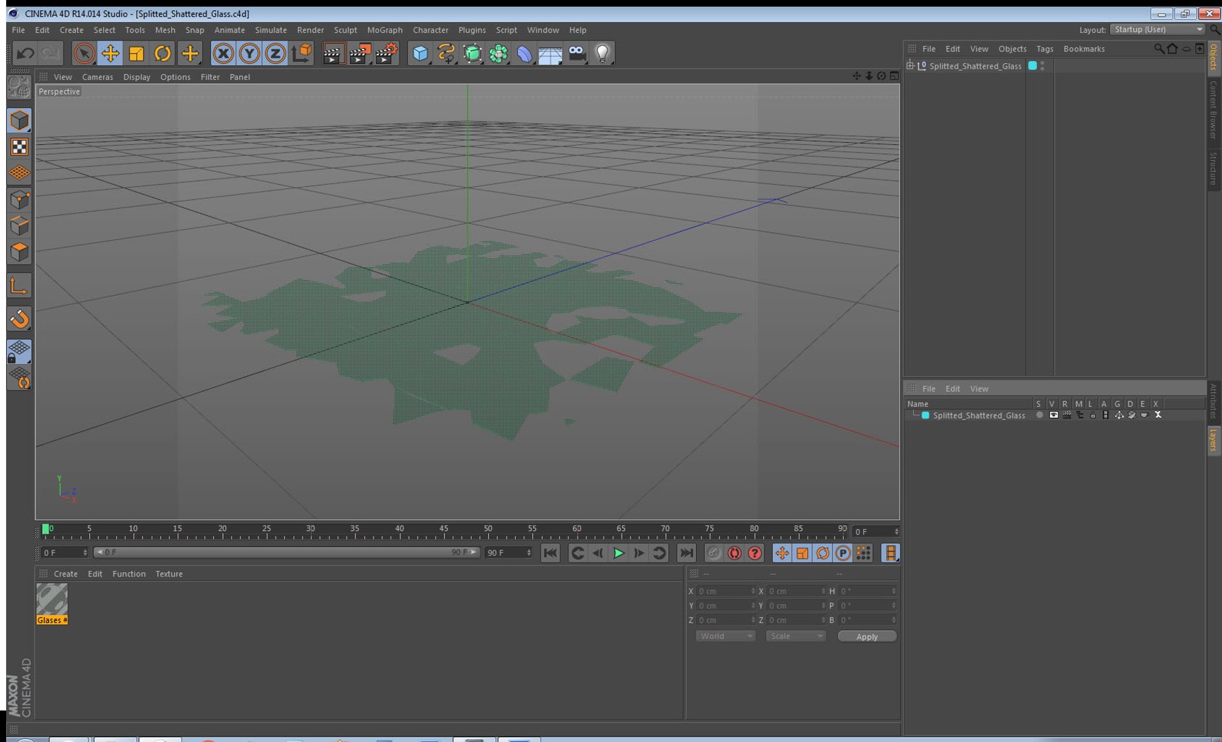 Splitted Shattered Glass 3D Model - TurboSquid 1446433