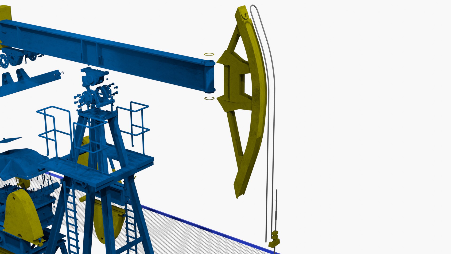 3D Oil Pump Jack Model - TurboSquid 2002334