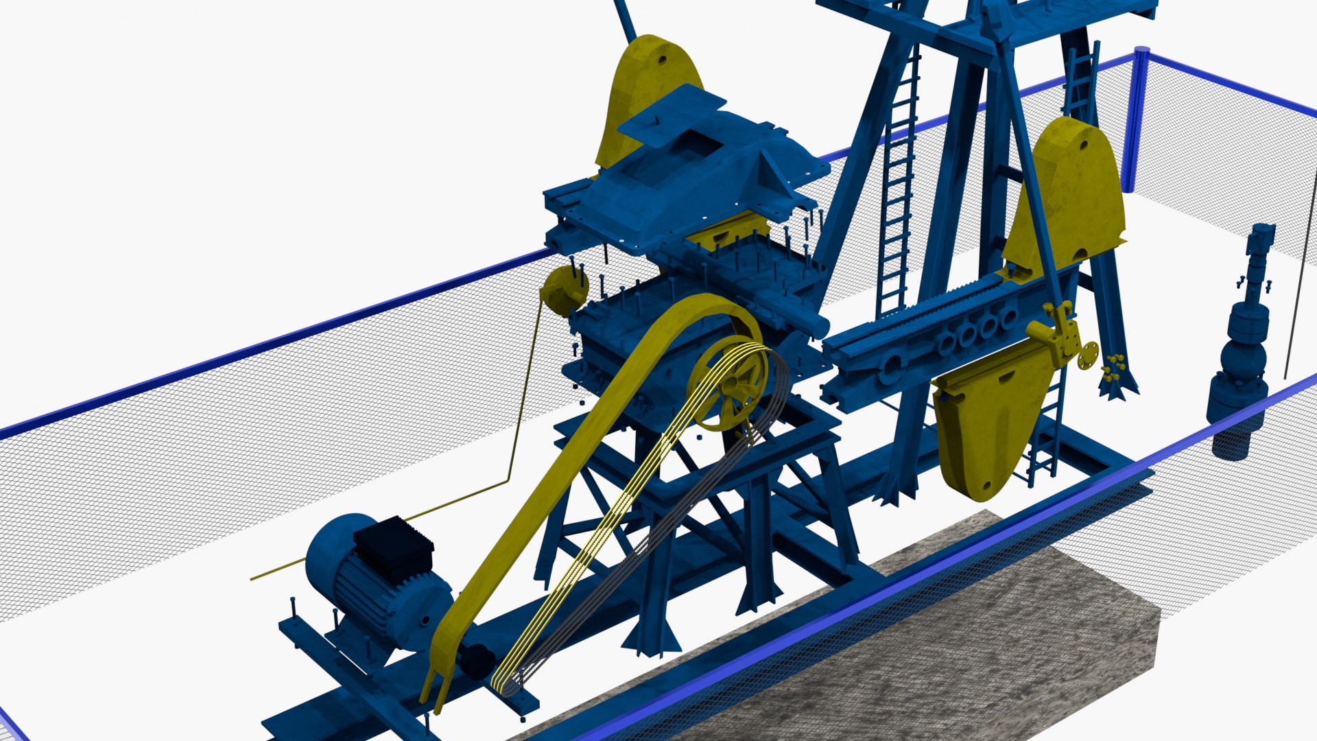 3D Oil Pump Jack Model - TurboSquid 2002334