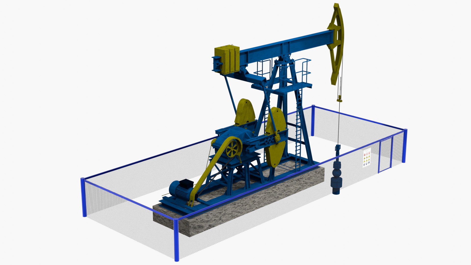 3D Oil Pump Jack Model - TurboSquid 2002334