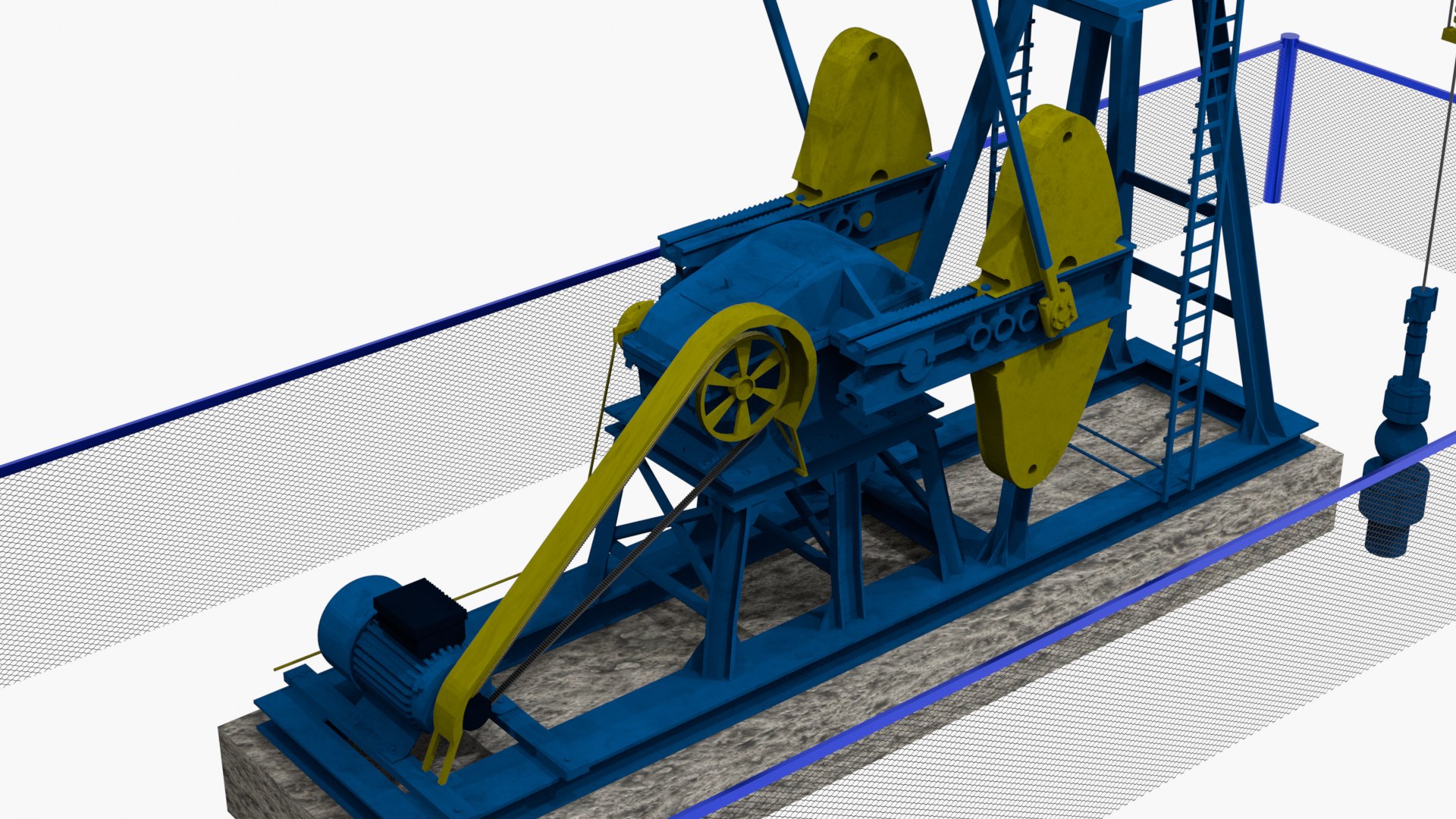 3D Oil Pump Jack Model - TurboSquid 2002334