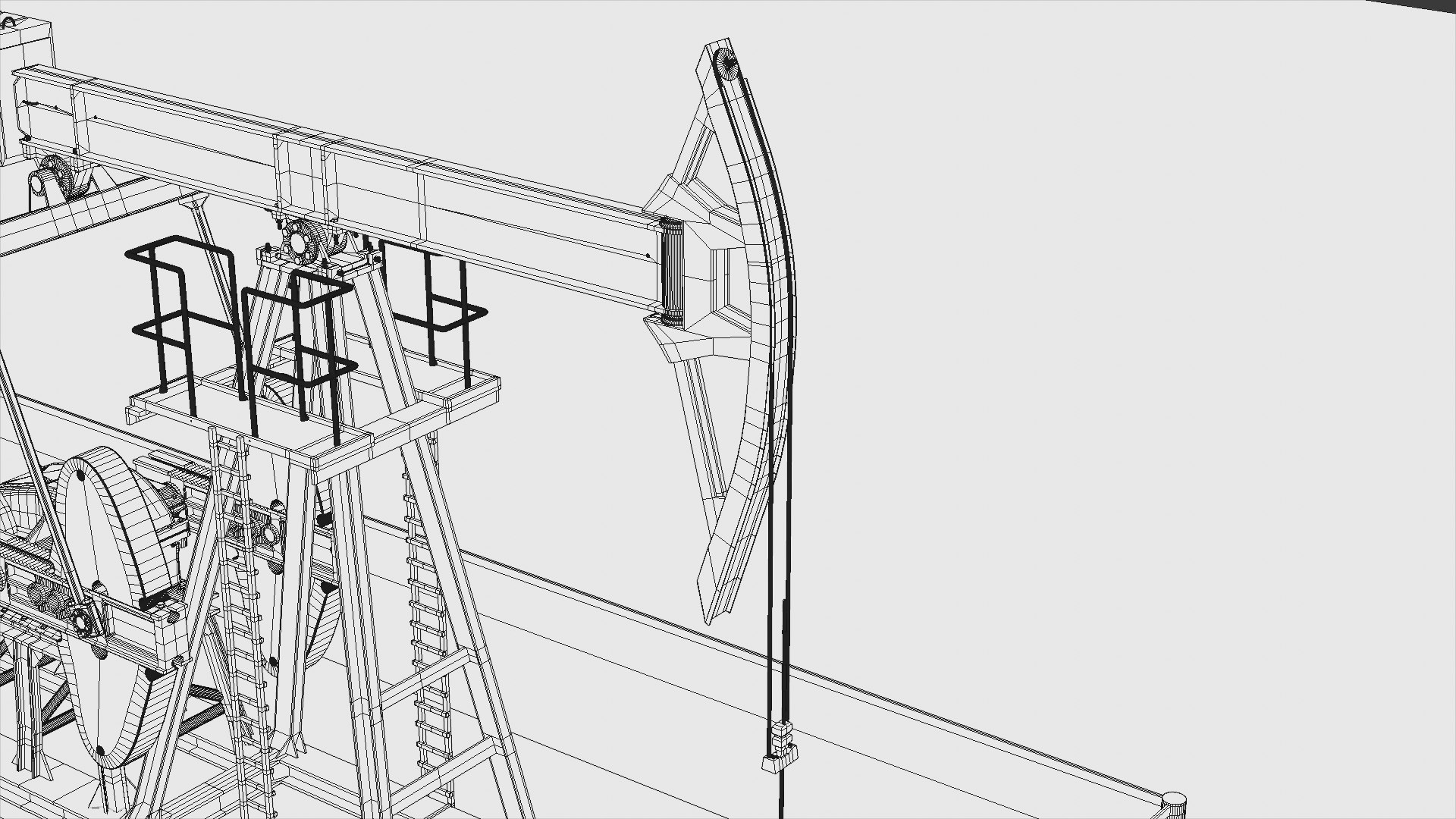 3D Oil Pump Jack Model - TurboSquid 2002334