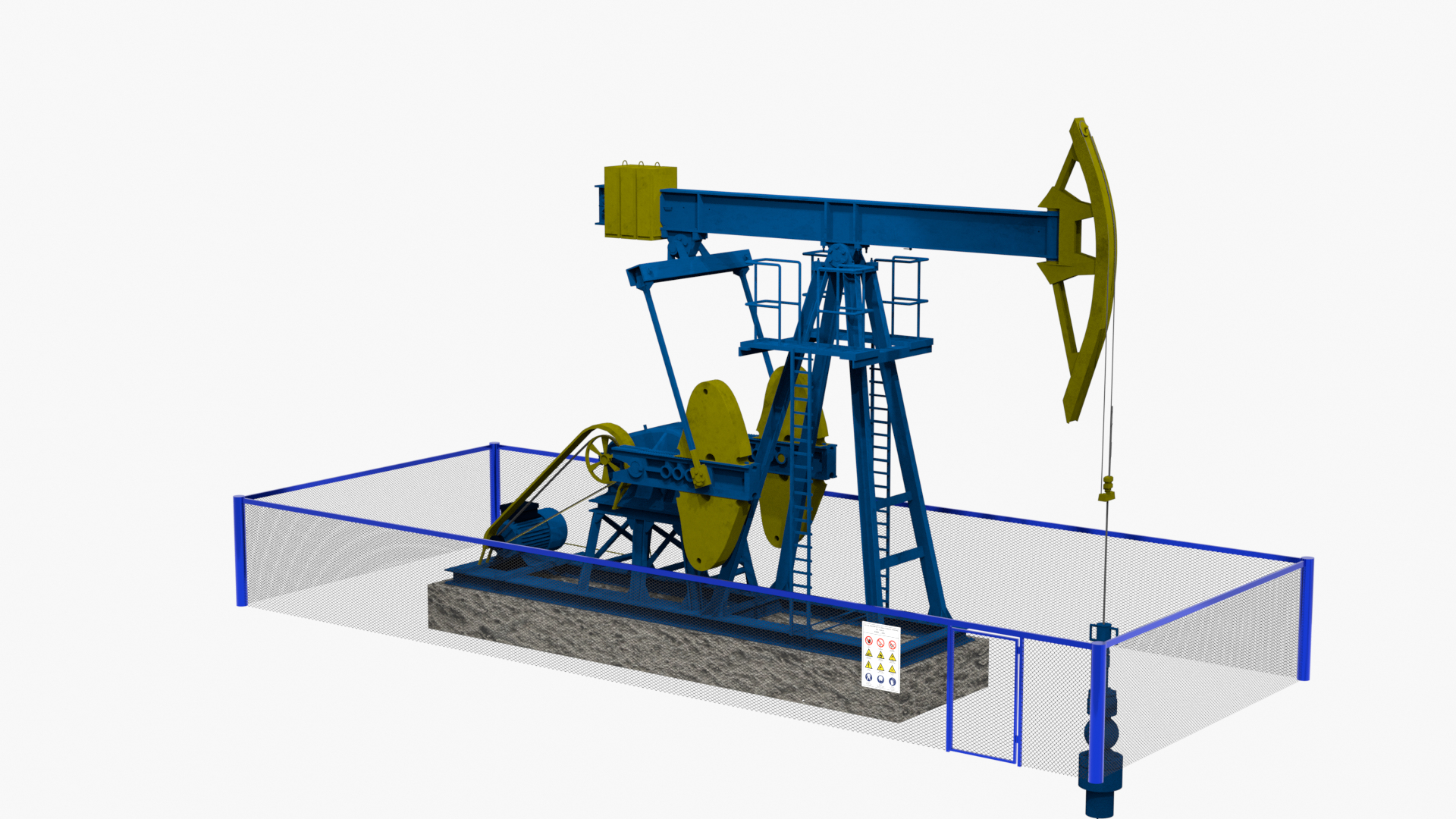 3D Oil Pump Jack Model - TurboSquid 2002334