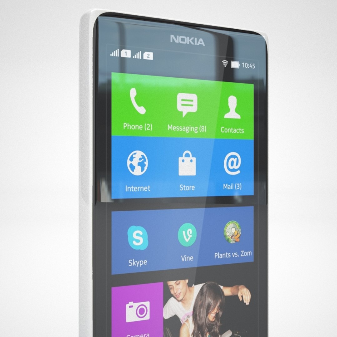 nokia x white 3d 3dm