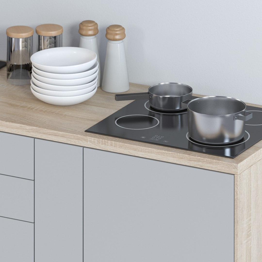 L3DV01G11 - kitchen hobs set 3D - TurboSquid 1821113