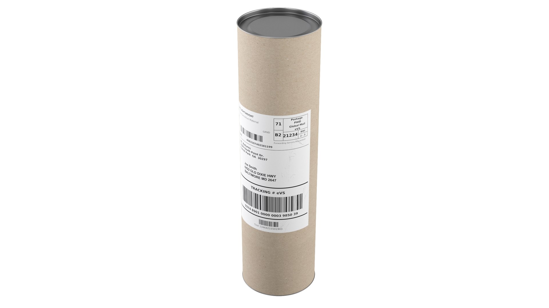 Cardboard Tube 3D - TurboSquid 2042056