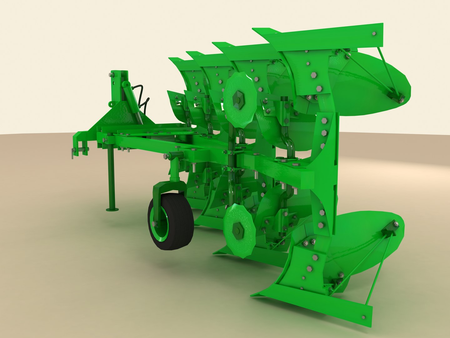 3d Plow Rotated Model