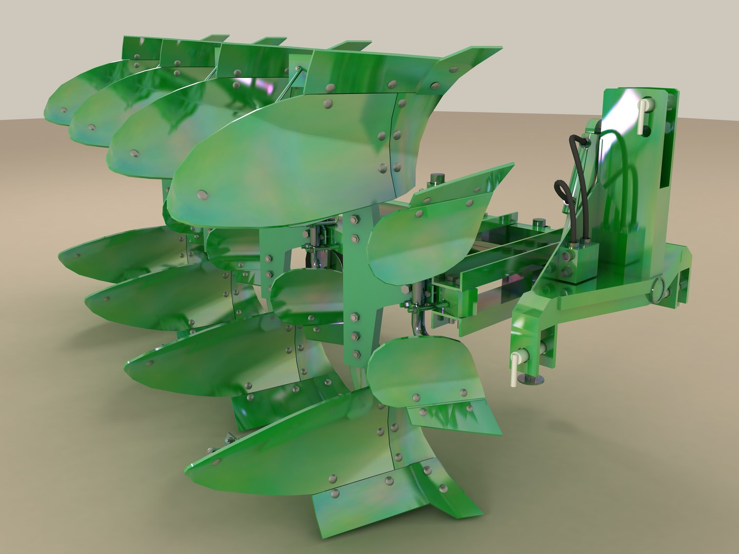 3d Plow Rotated Model