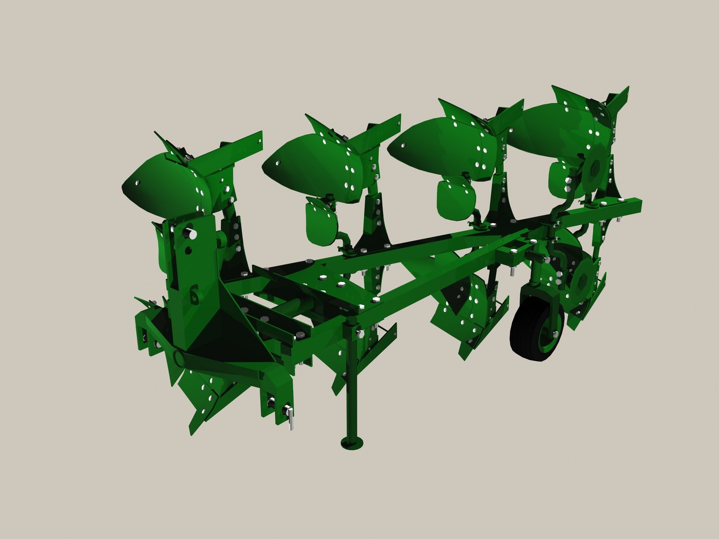 3d Plow Rotated Model