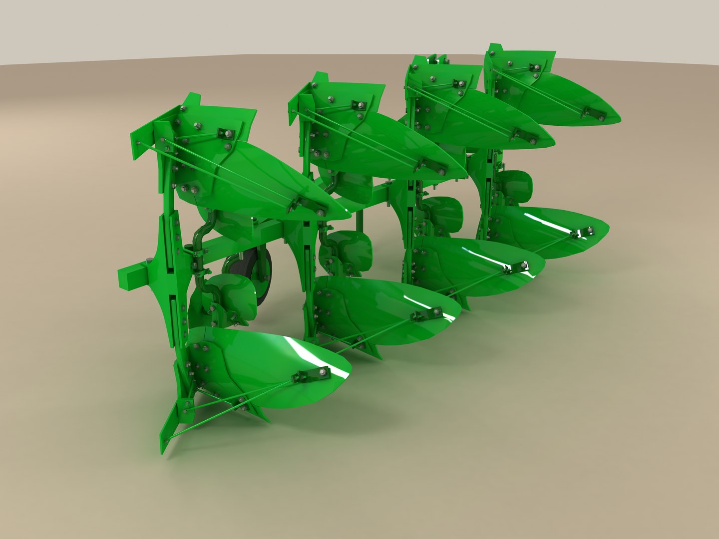 3d Plow Rotated Model