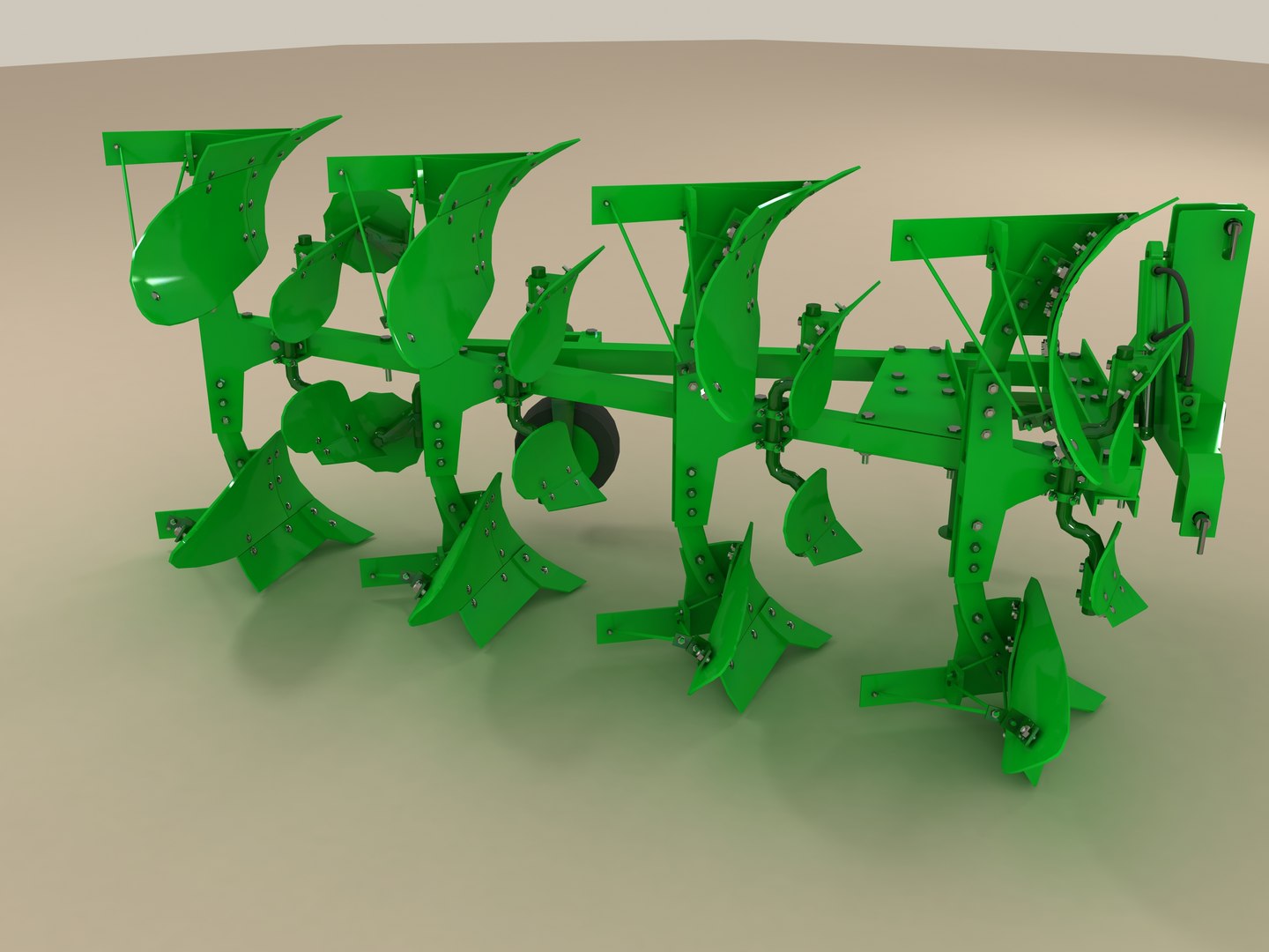 3d Plow Rotated Model