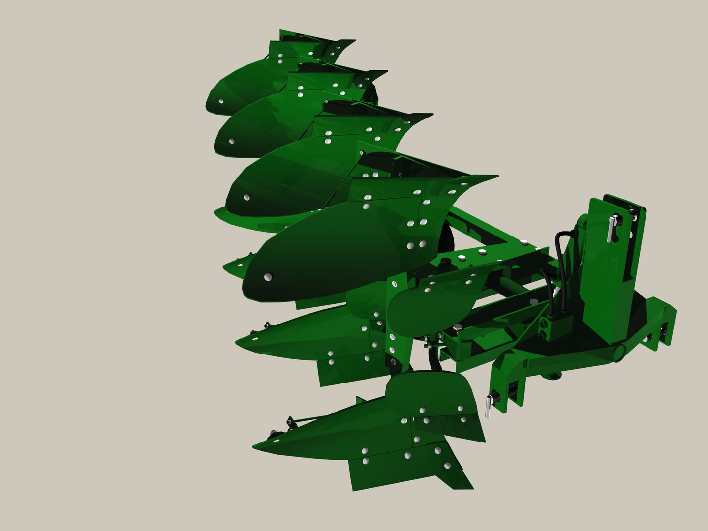 3d Plow Rotated Model