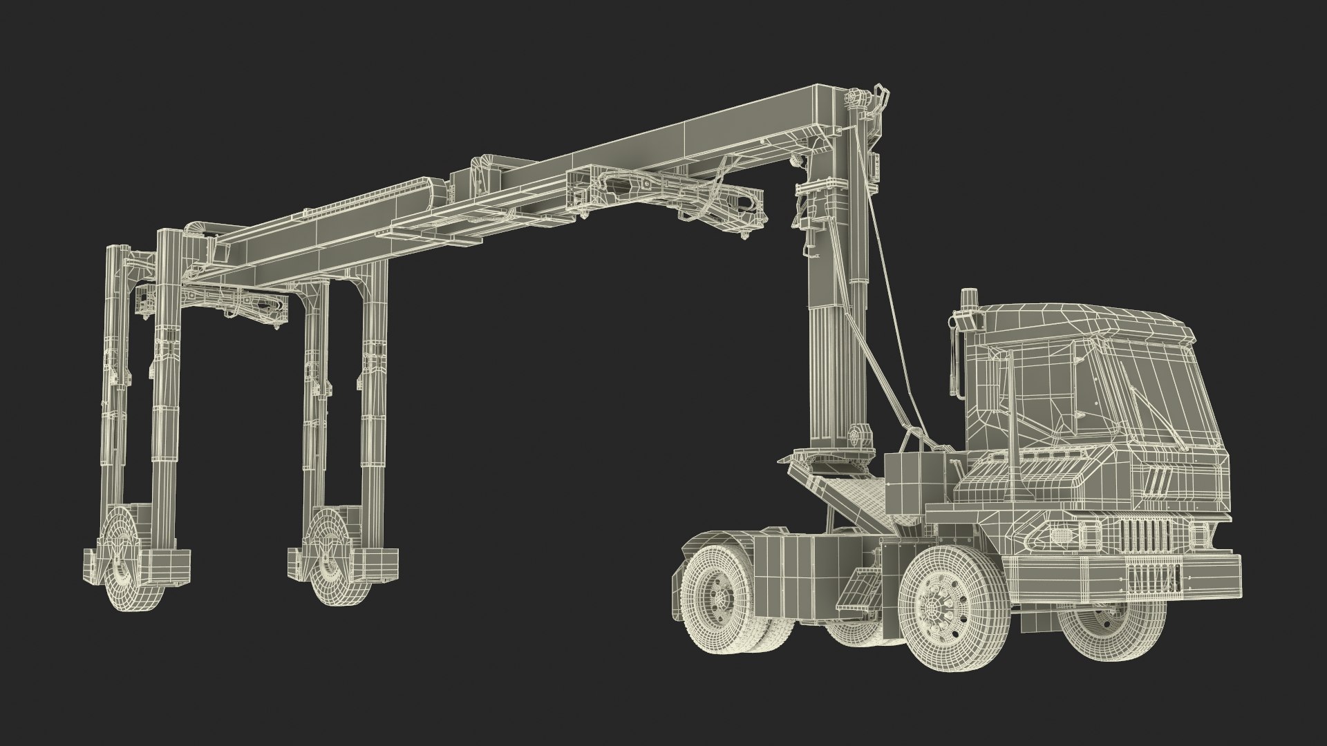 Container Shuttle Extended For 40ft Yellow 3D Model - TurboSquid 2431532