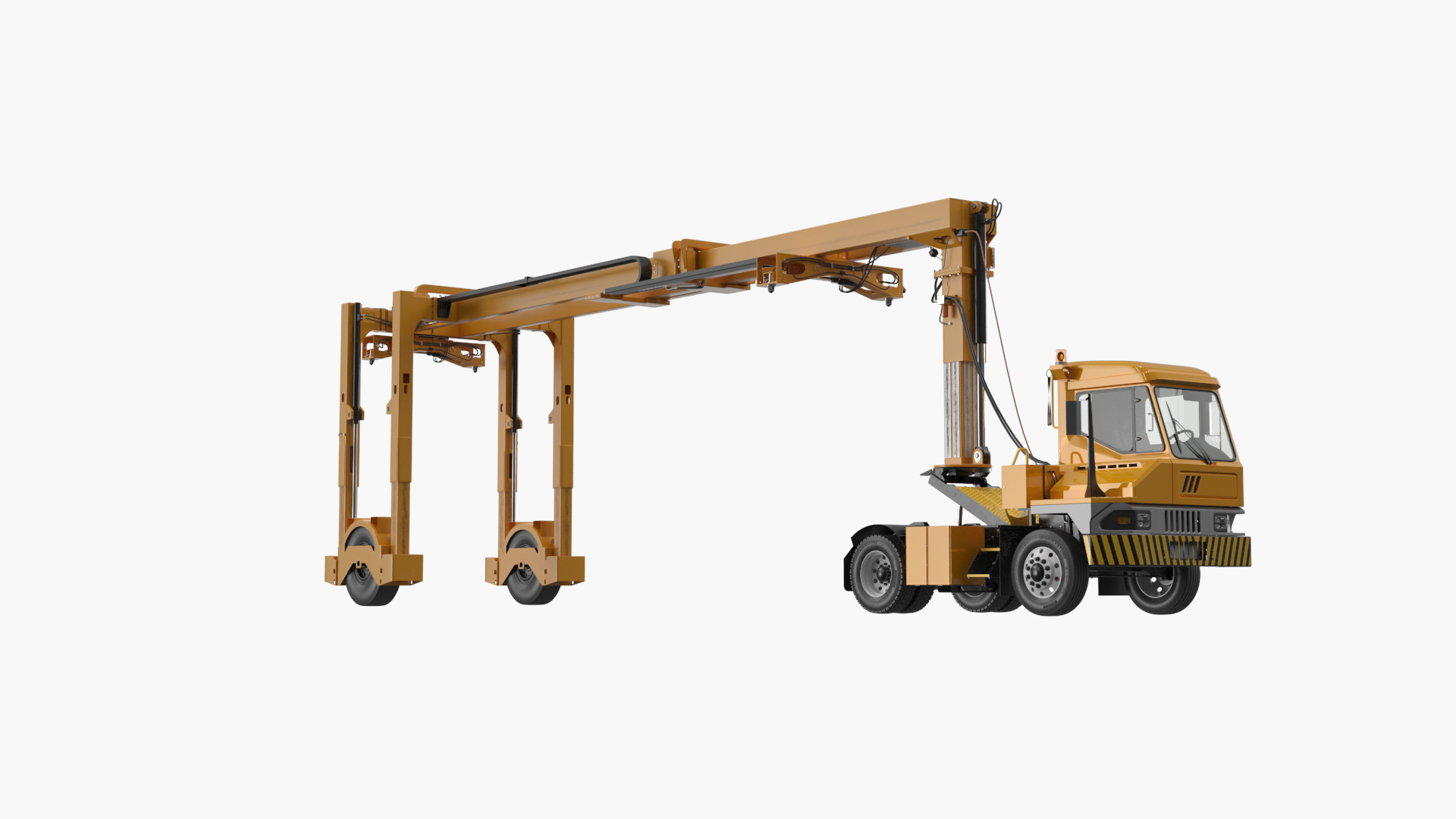 Container Shuttle Extended For 40ft Yellow 3D Model - TurboSquid 2431532