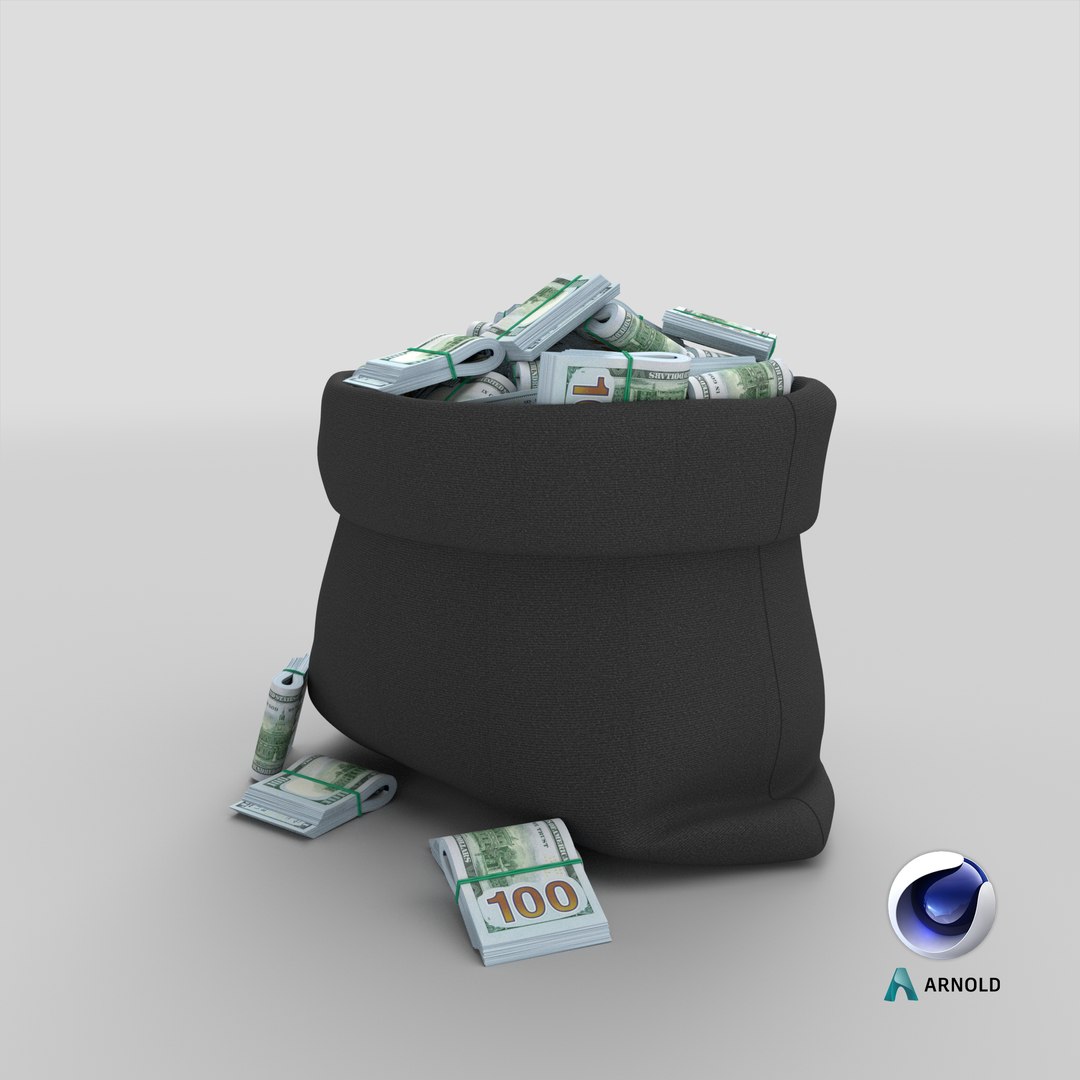 3D Money Bag - TurboSquid 1952599