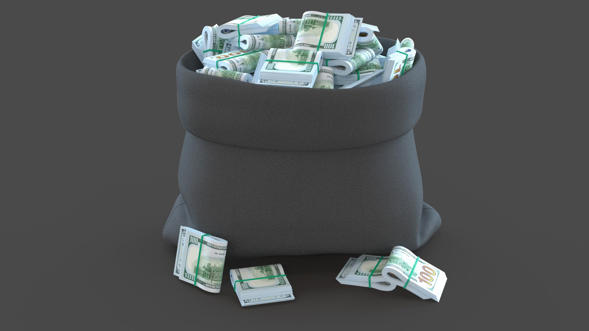 3D Money Bag - TurboSquid 1952599