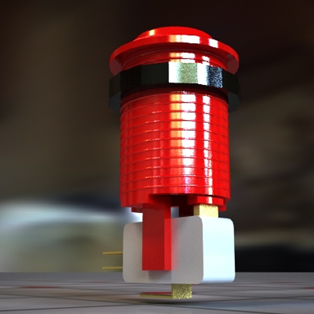 Arcade Push Buttons 3d Model