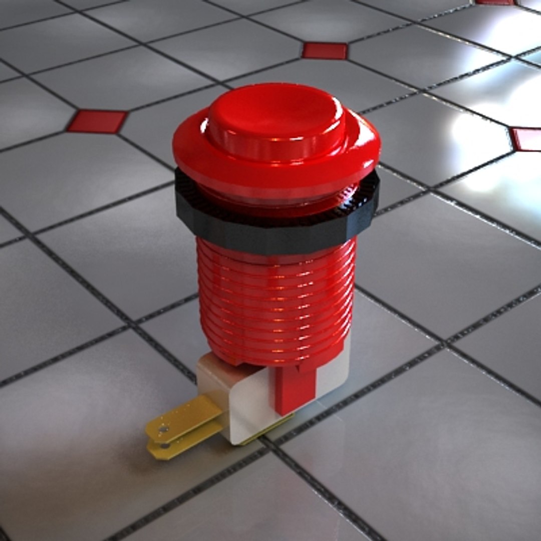 Arcade Push Buttons 3d Model