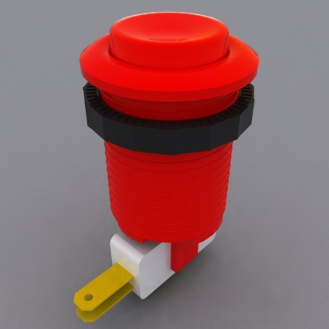 Arcade Push Buttons 3d Model