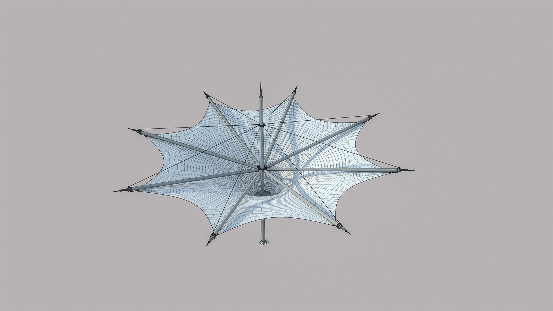 Inverted Umbrella Tensile Structure 3D Model - TurboSquid 2257187