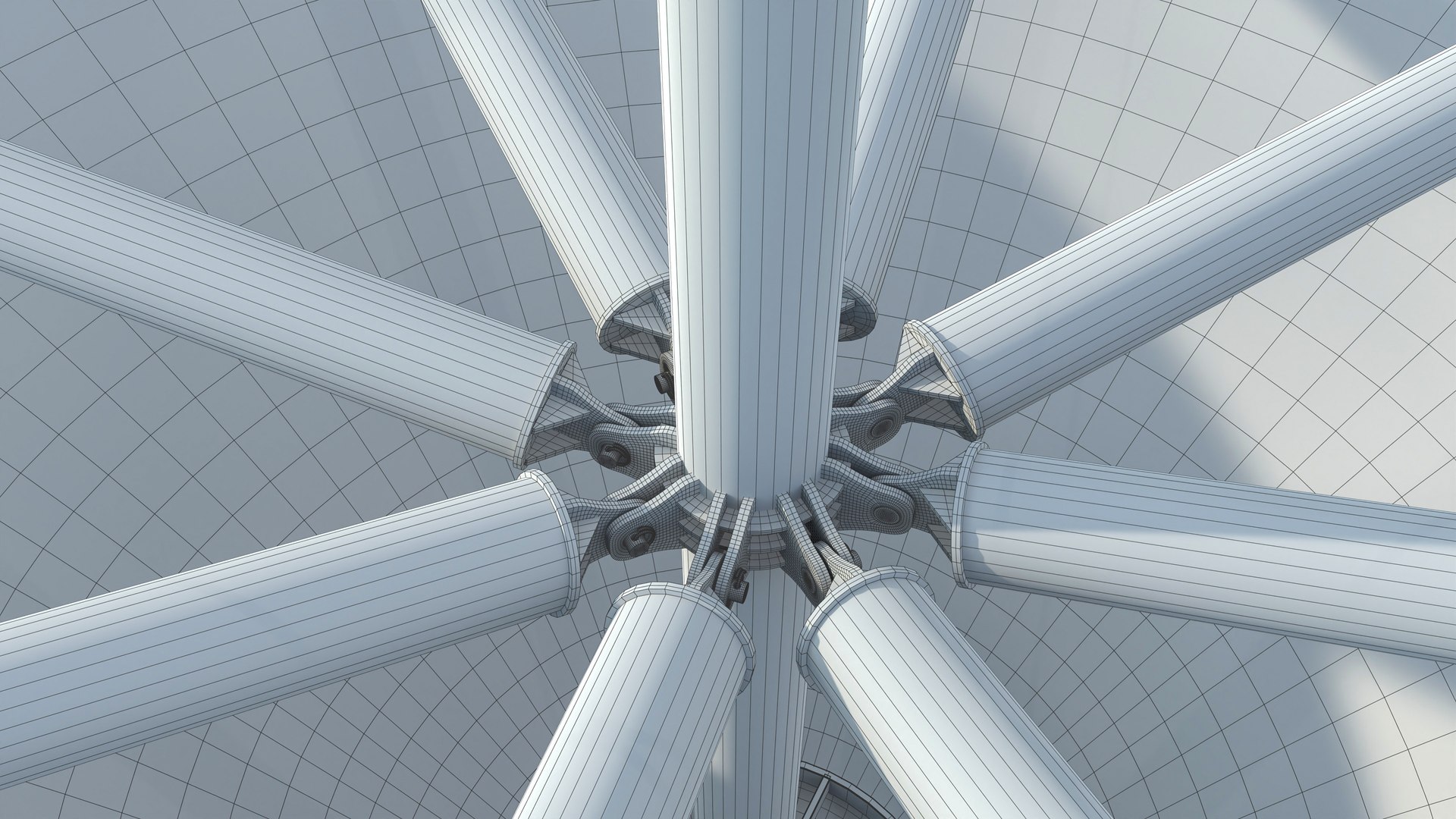 Inverted Umbrella Tensile Structure 3D Model - TurboSquid 2257187
