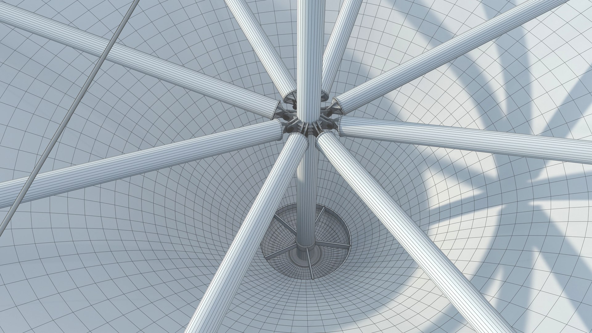 Inverted Umbrella Tensile Structure 3D Model - TurboSquid 2257187