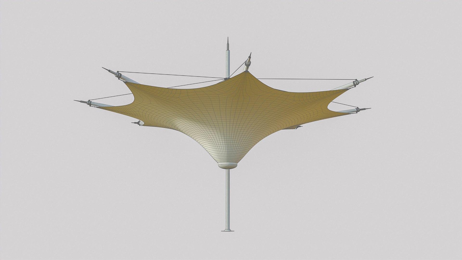 Inverted Umbrella Tensile Structure 3D Model - TurboSquid 2257187