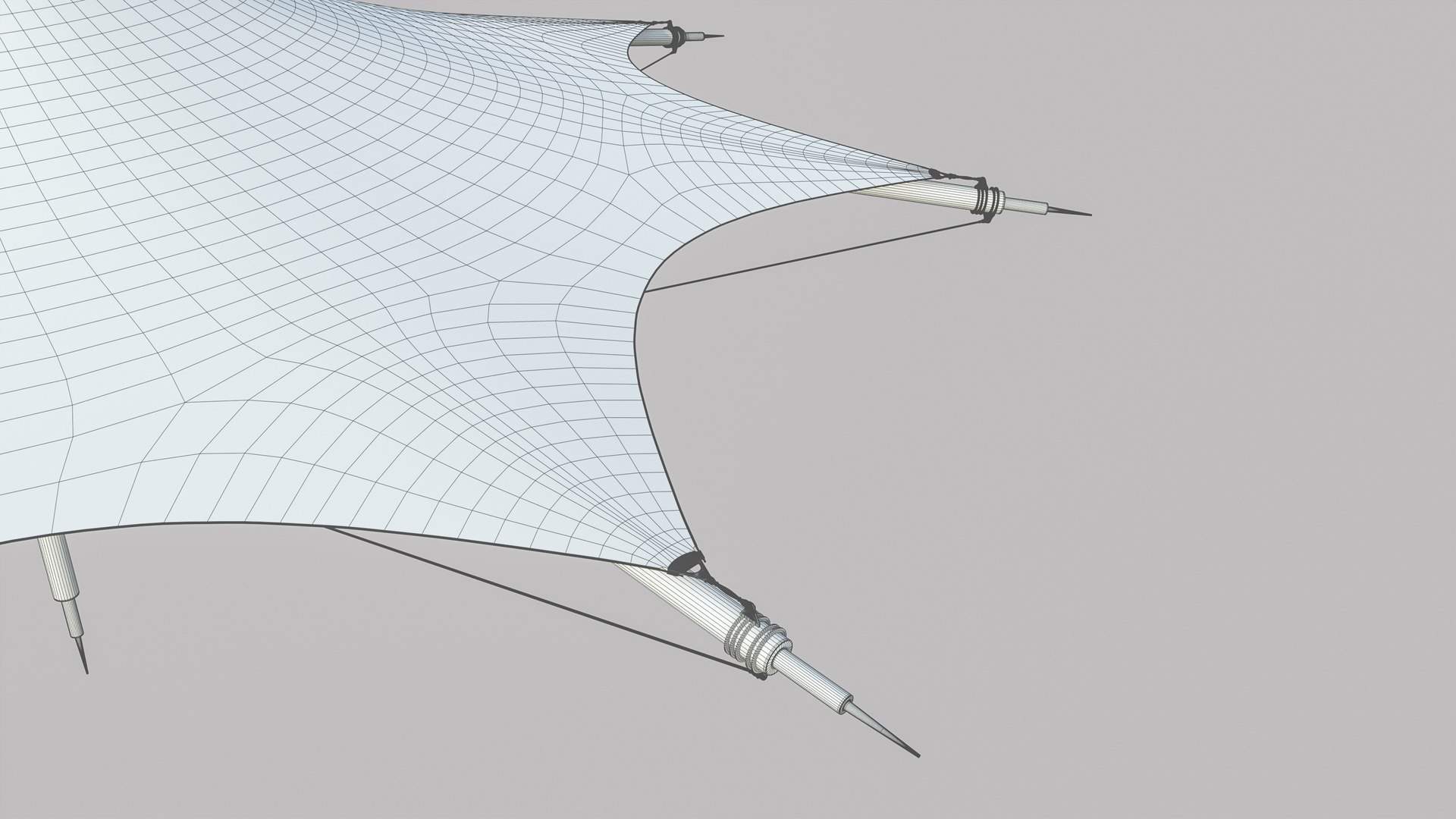 Inverted Umbrella Tensile Structure 3D Model - TurboSquid 2257187