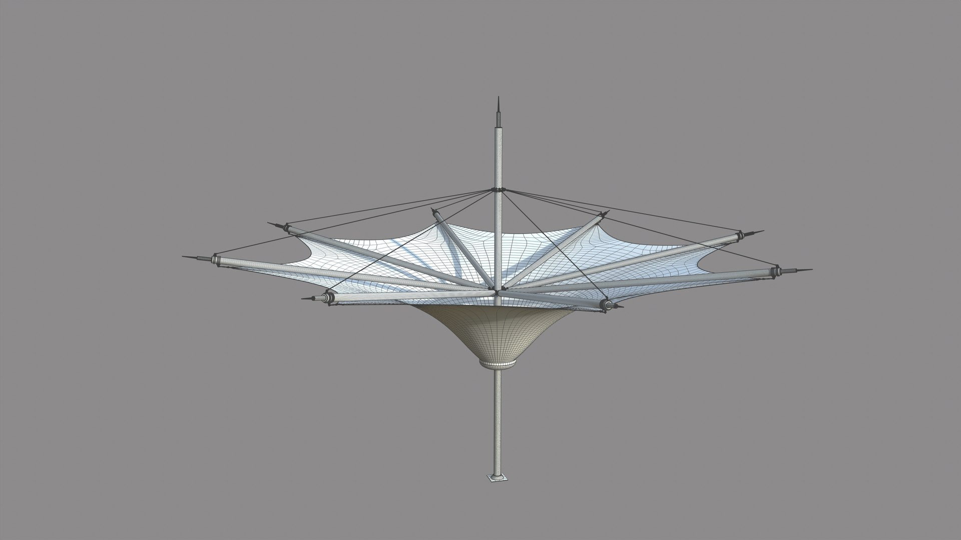 Inverted Umbrella Tensile Structure 3D Model - TurboSquid 2257187