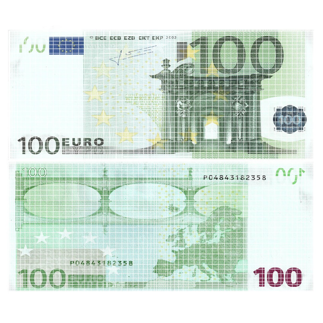 3d Model 100 Euro Bill Folded