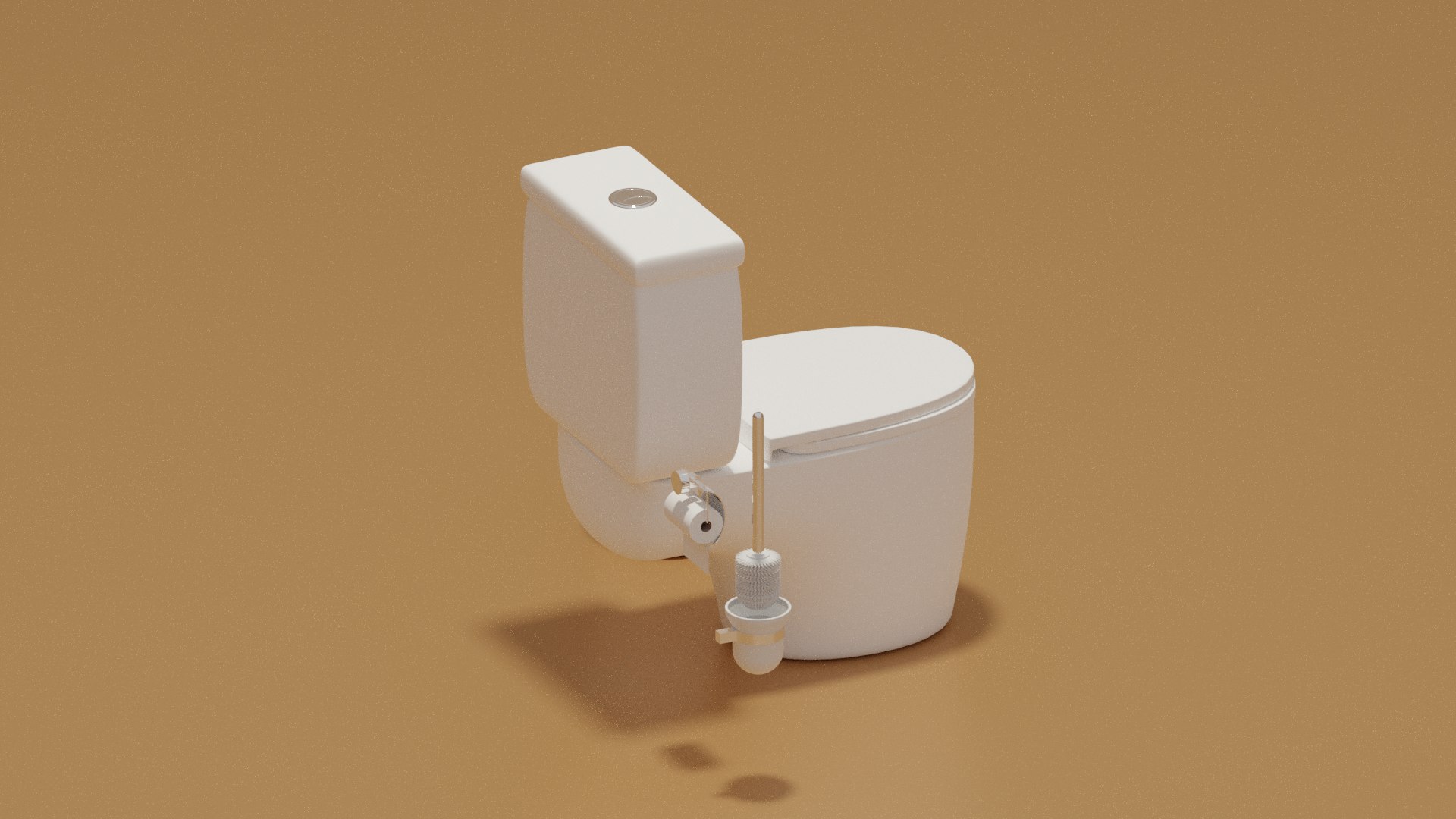 3D Toilet Toile TBrush Toilet Paper Model - TurboSquid 1753712
