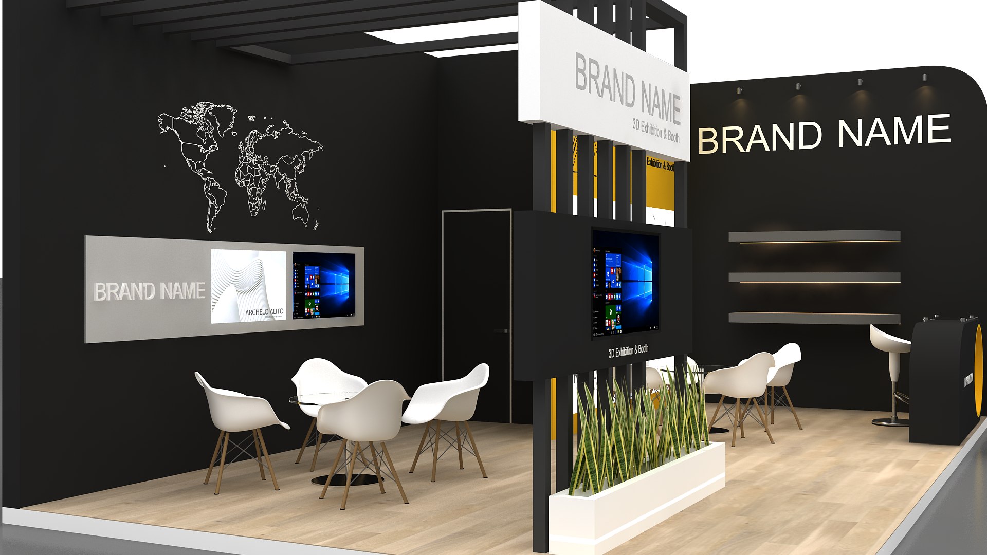 3D Model Booth 3D Model - TurboSquid 2467991