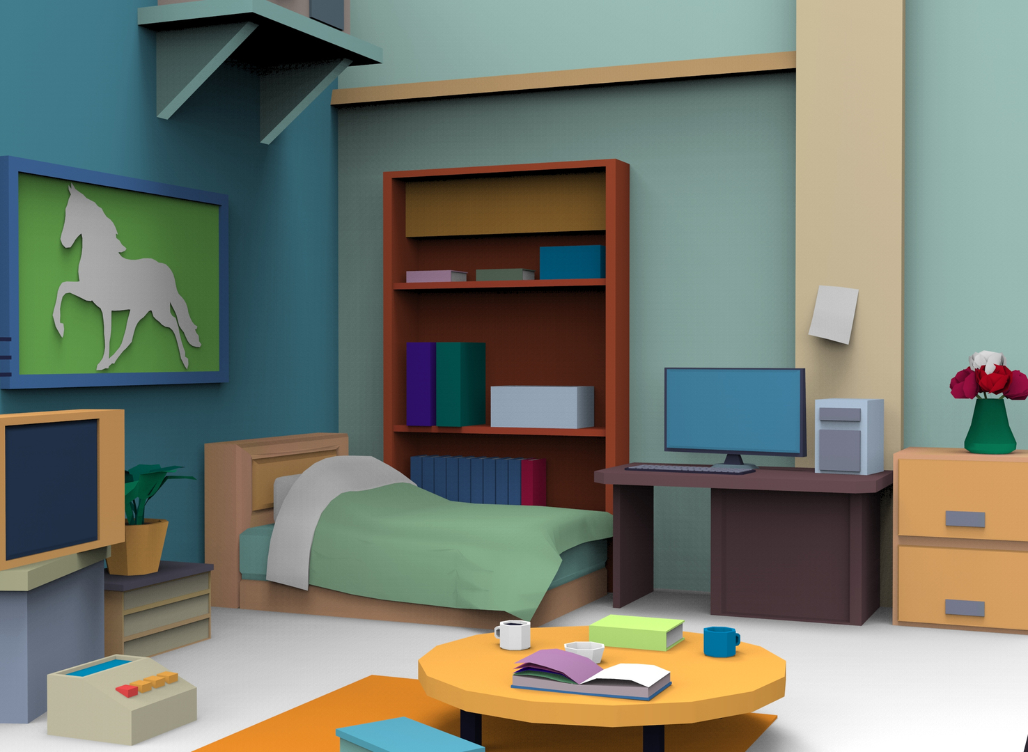 cartoon room 1 Modelo 3D - TurboSquid 1744000