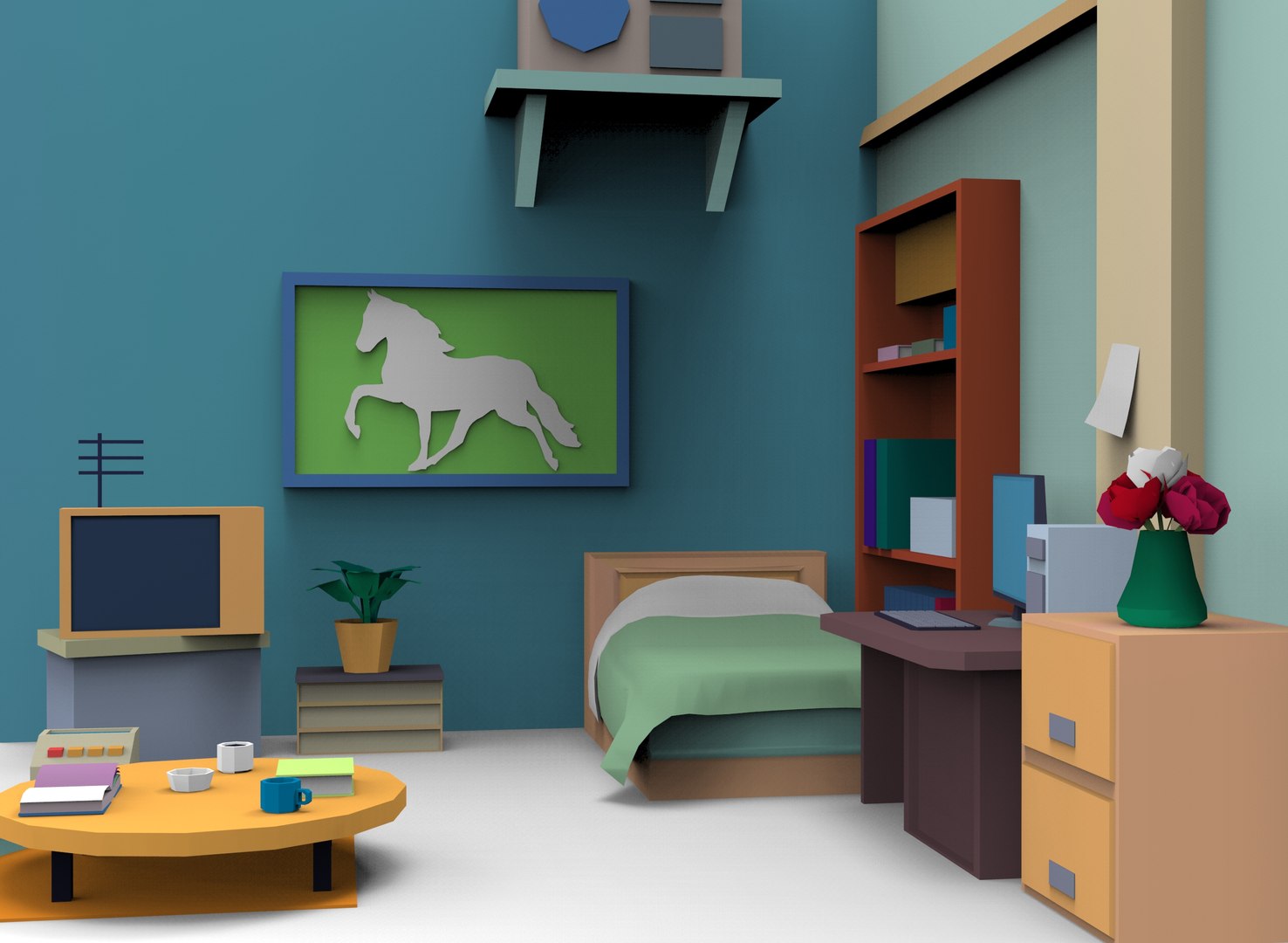 Cartoon Room 1 3D - TurboSquid 1744000