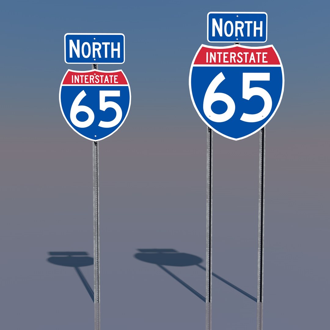 Interstate 65 Signs Alabama C4d