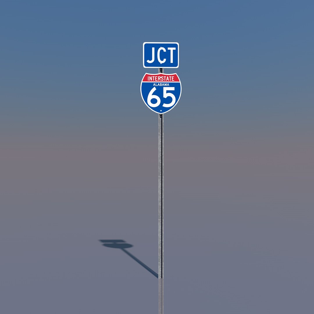Interstate 65 Signs Alabama C4d