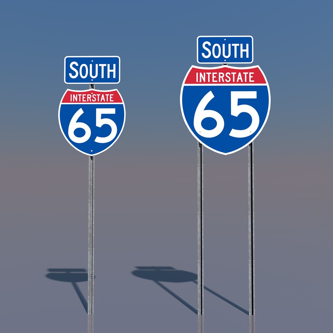Interstate 65 Signs Alabama C4d