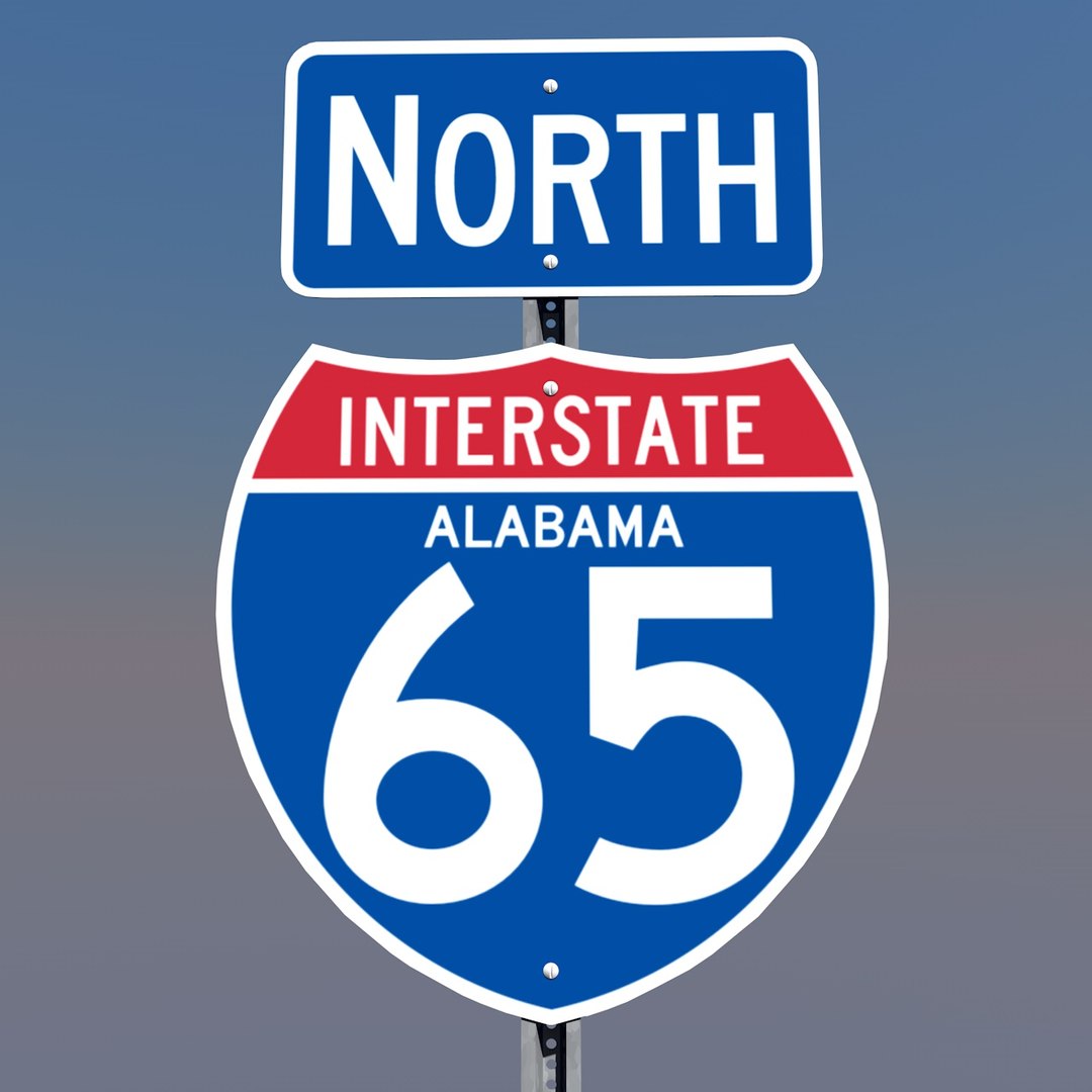 Interstate 65 Signs Alabama C4d