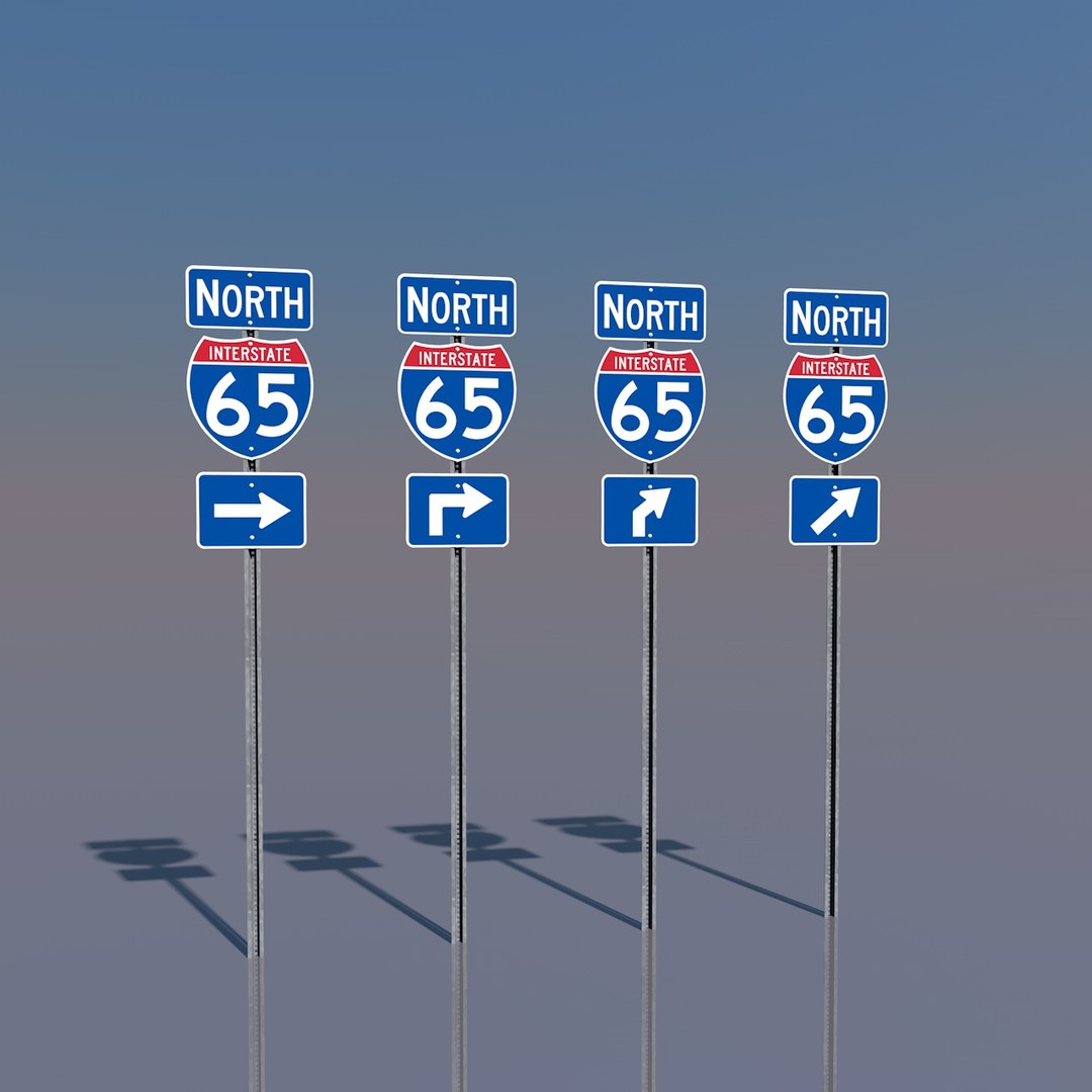 Interstate 65 Signs Alabama C4d