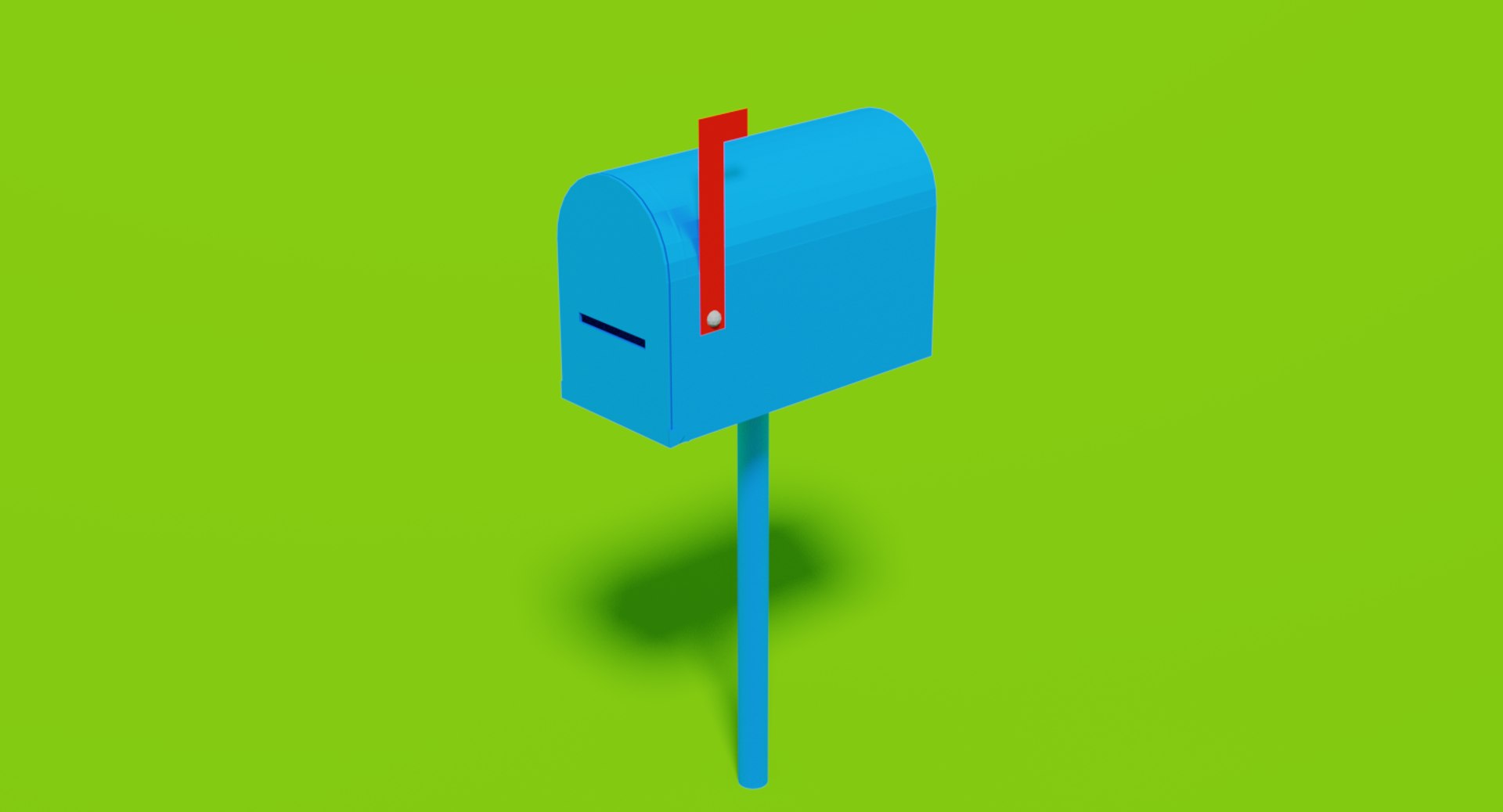 3D Blue Mailbox Model | 1142718 | TurboSquid