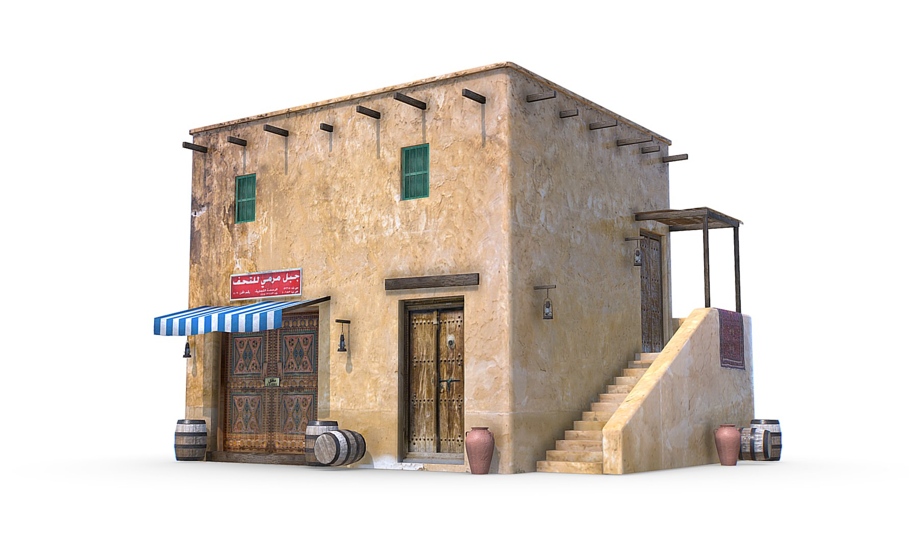 Photorealistic Old Arabic Islamic House Model - TurboSquid 2418287