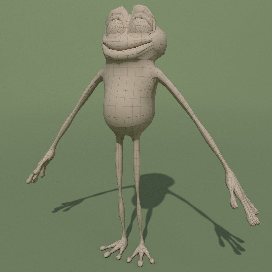 3D Model Cartoon Frog Toon - TurboSquid 1343767