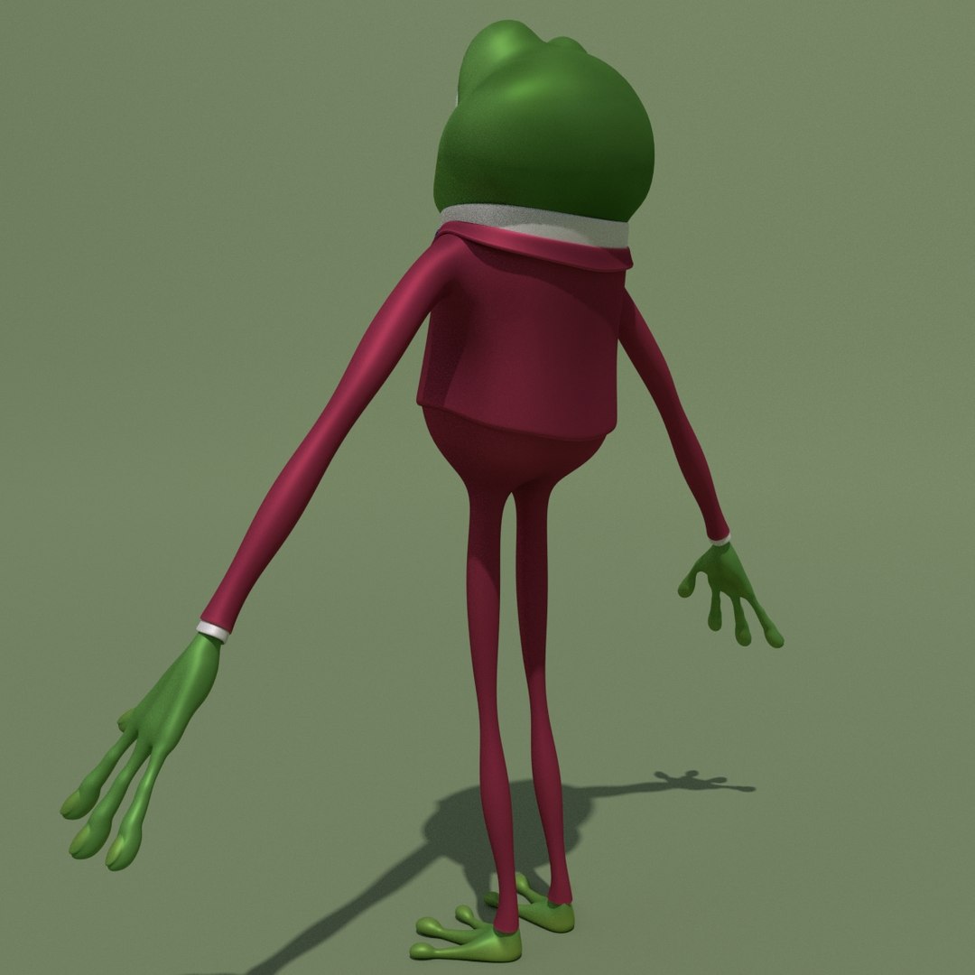 3D Model Cartoon Frog Toon - TurboSquid 1343767