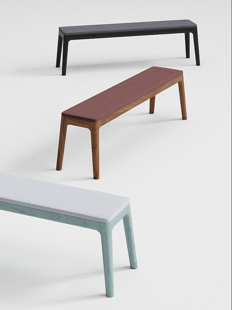 3D E8 Bench Upholstered Seat - TurboSquid 2155182