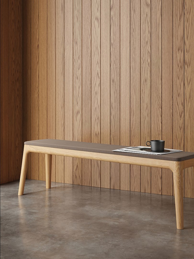 3D E8 Bench Upholstered Seat - TurboSquid 2155182