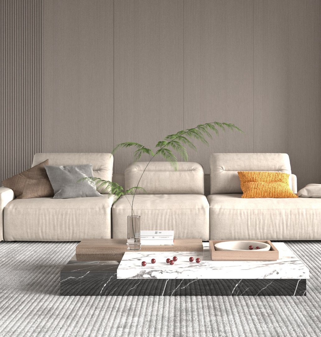 3D Modern Aprartment Interior Scene Rendered By VRAY 3D model ...