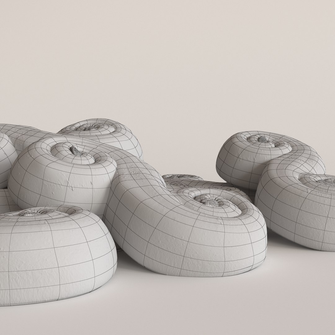 3D Saffron Buns Model - TurboSquid 1443717